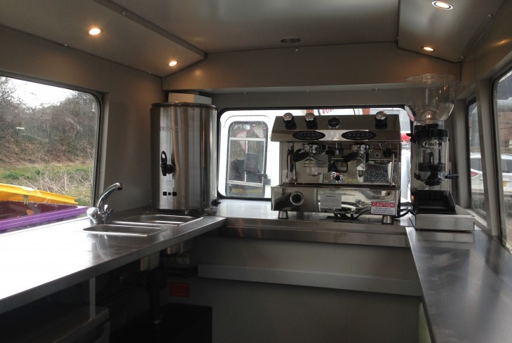 inside ice cream van